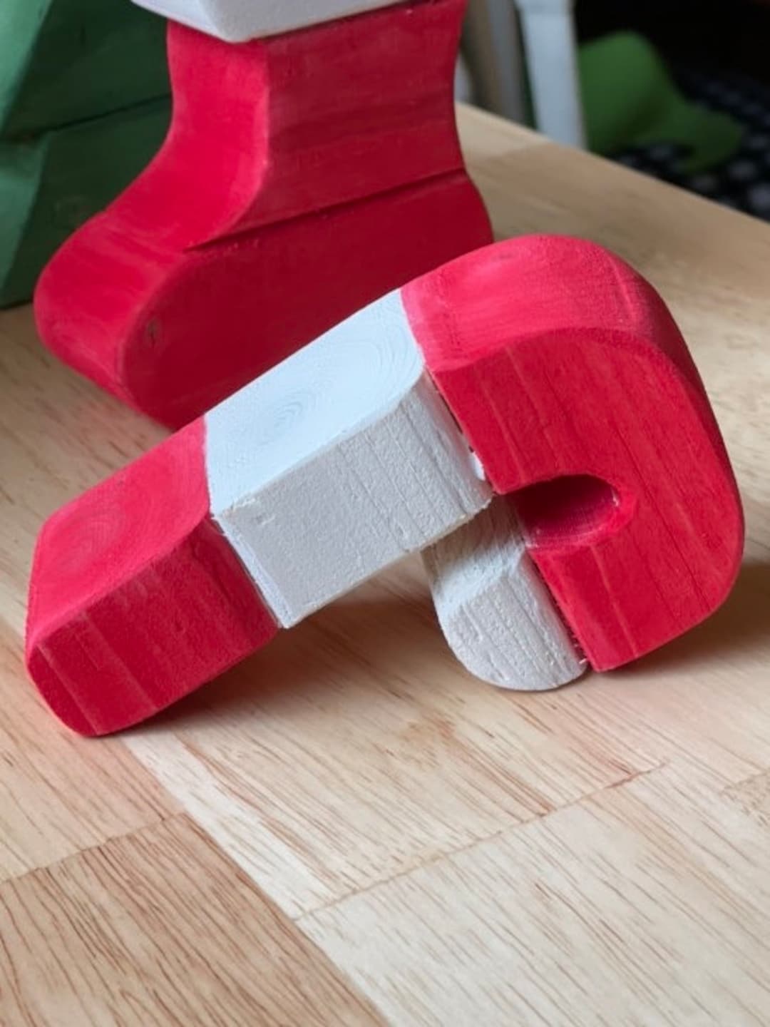 Hand Sawed Chunky Wood Candy Cane: Rustic Christmas Decor - Etsy