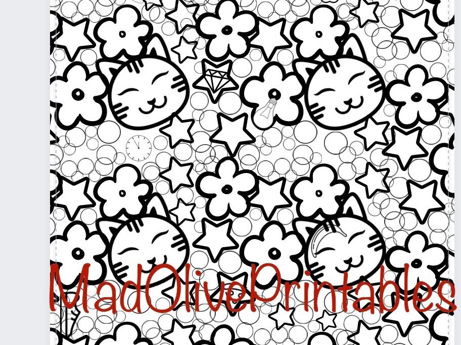 Kitty Hidden Picture - Etsy