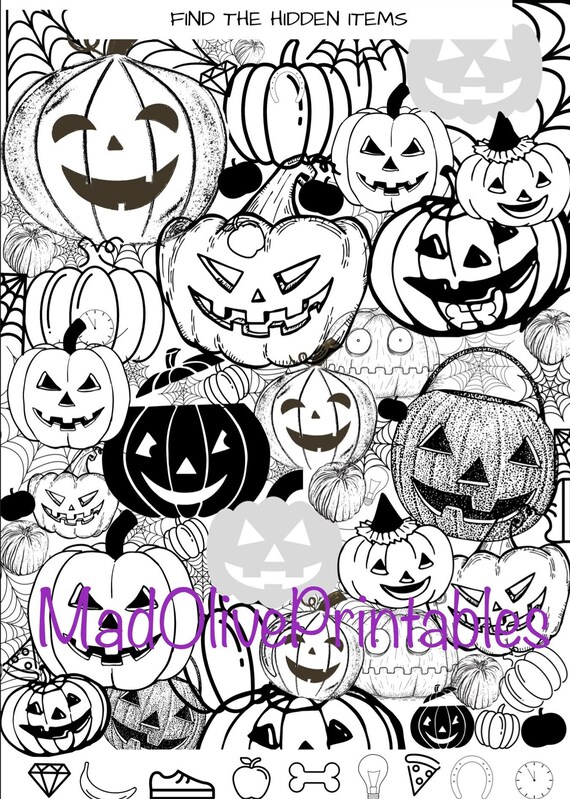 Halloween Hidden Pictures Worksheets Halloween Color By Number