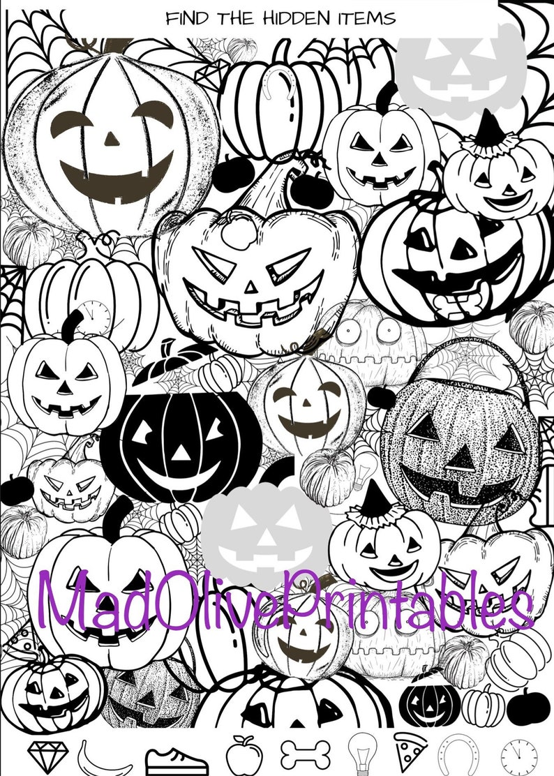 Halloween Hidden Pictures Printable Free Halloween Hidden Pictures Printable Free