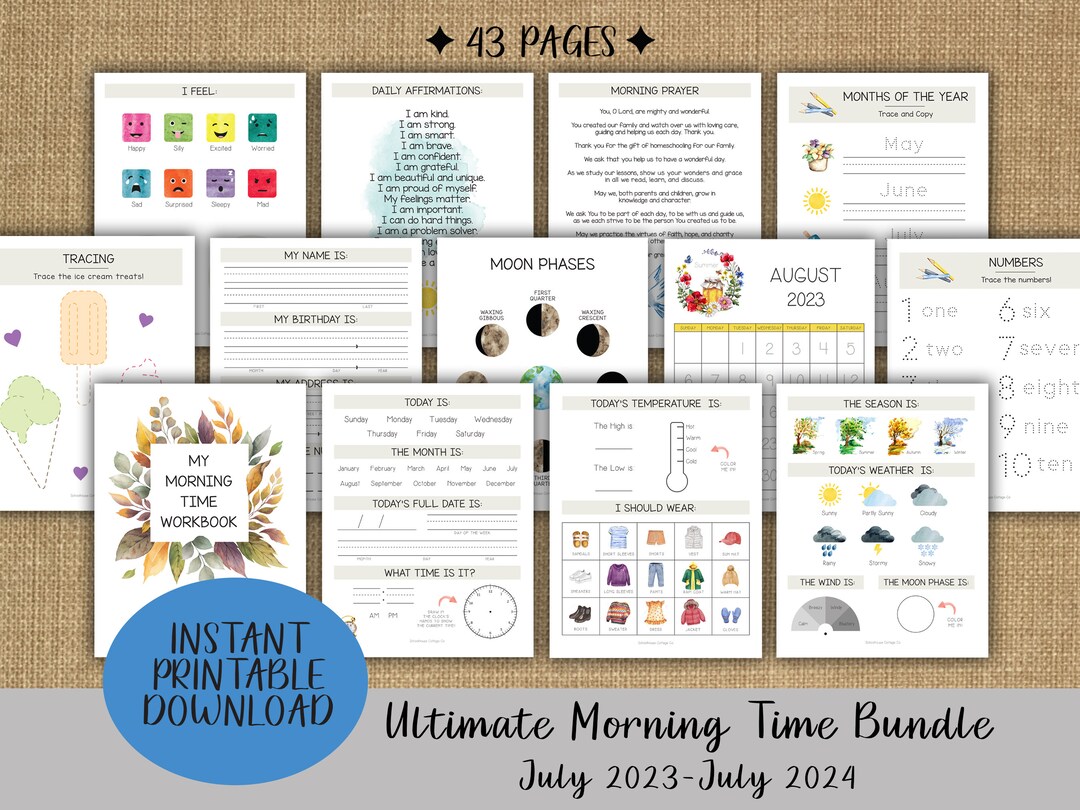Ultimate Morning Time Bundle Morning Menu Homeschool Printable ...
