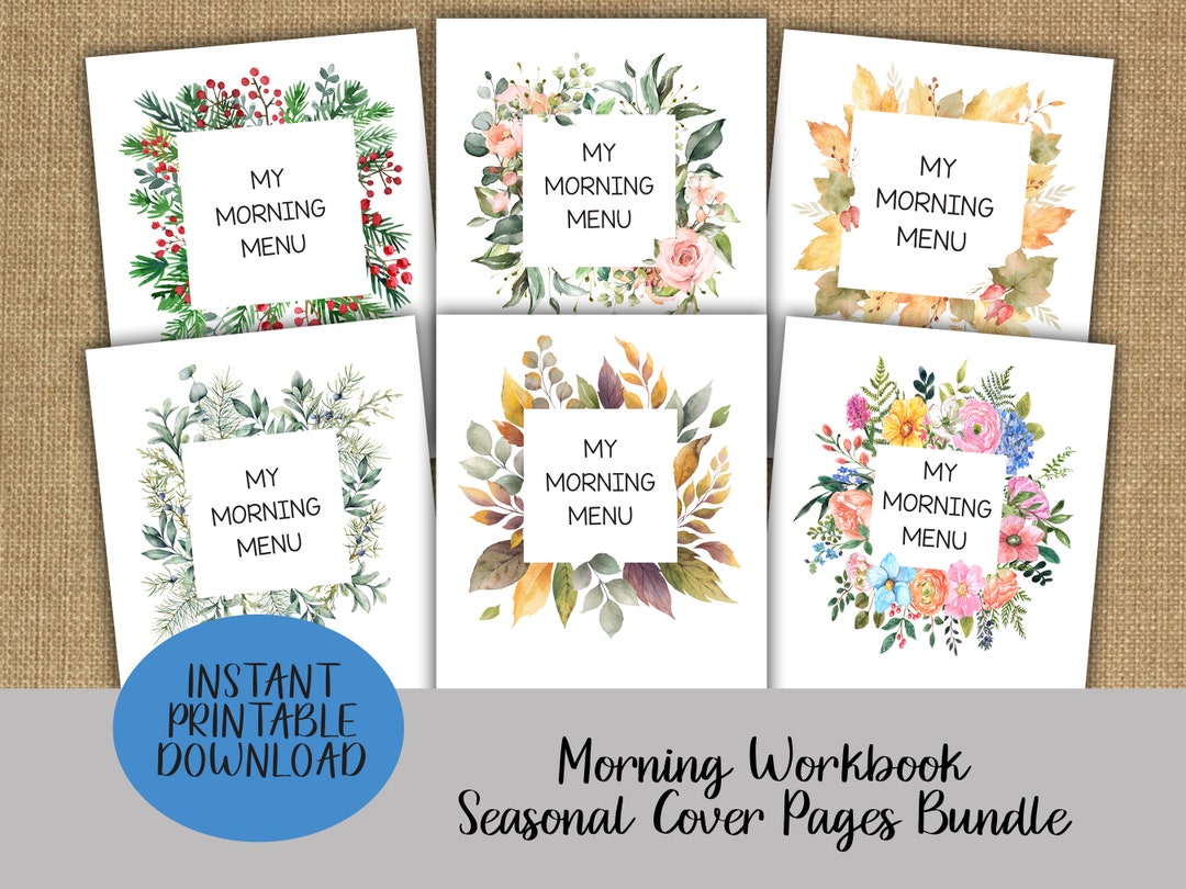 Seasonal Morning Menu Covers | Morning Time Binder Covers | Morning ...