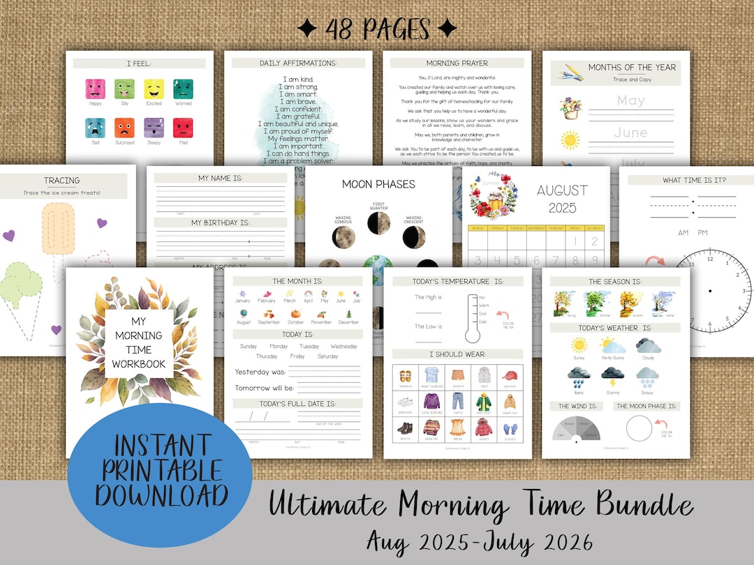 Ultimate Morning Time Bundle 25-26 | Morning Menu | Homeschool ...