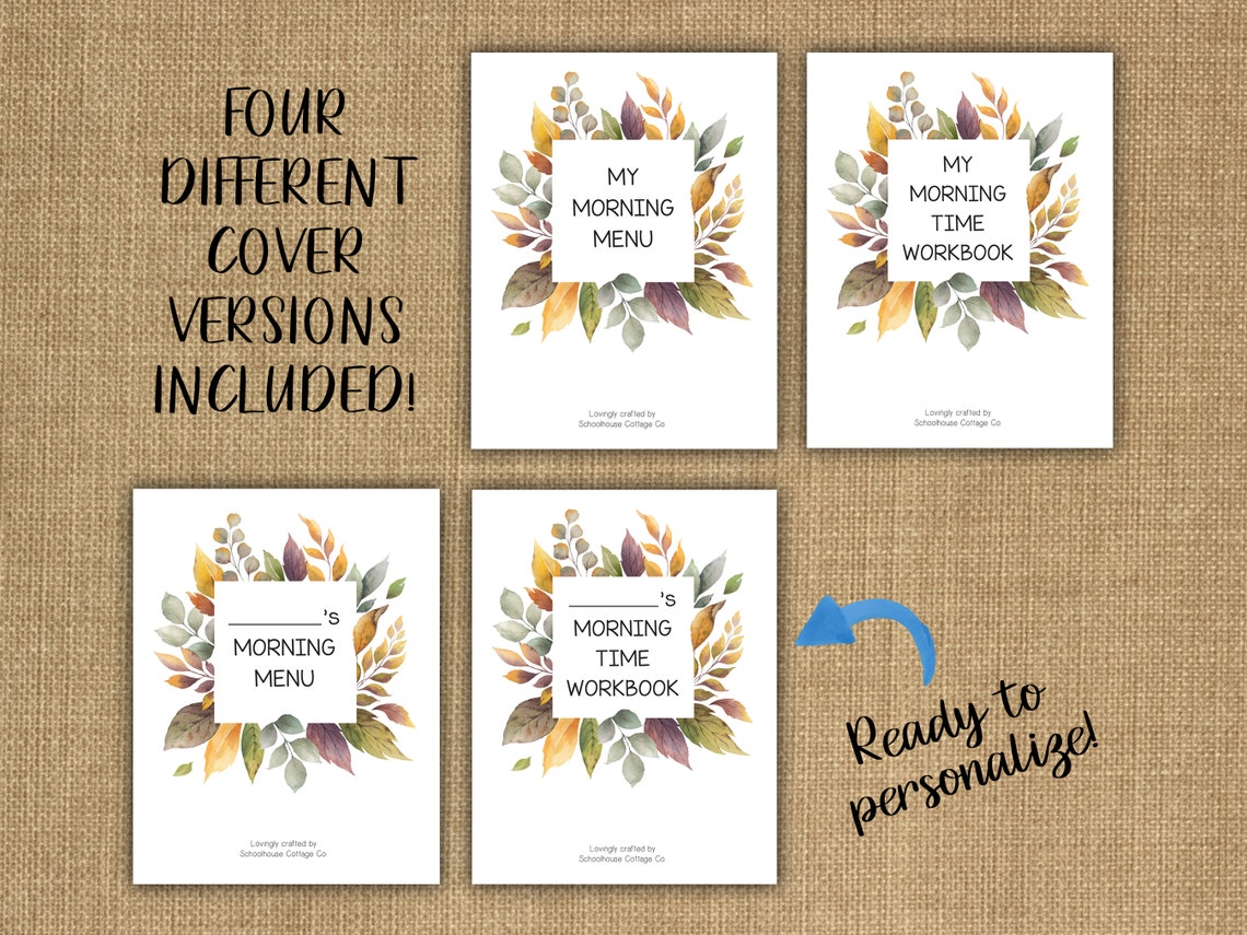 Morning Time Bundle Morning Menu Workbook Homeschool - Etsy