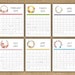 ENGLISH Traceable Monthly Calendar Set 2023-2024 Homeschool - Etsy
