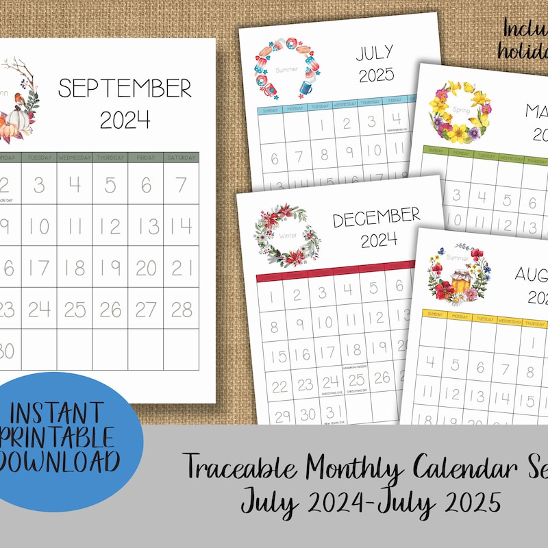 Homeschool Wall Calendar - Etsy