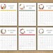 ENGLISH Traceable Monthly Calendar Set 2023-2024 Homeschool - Etsy