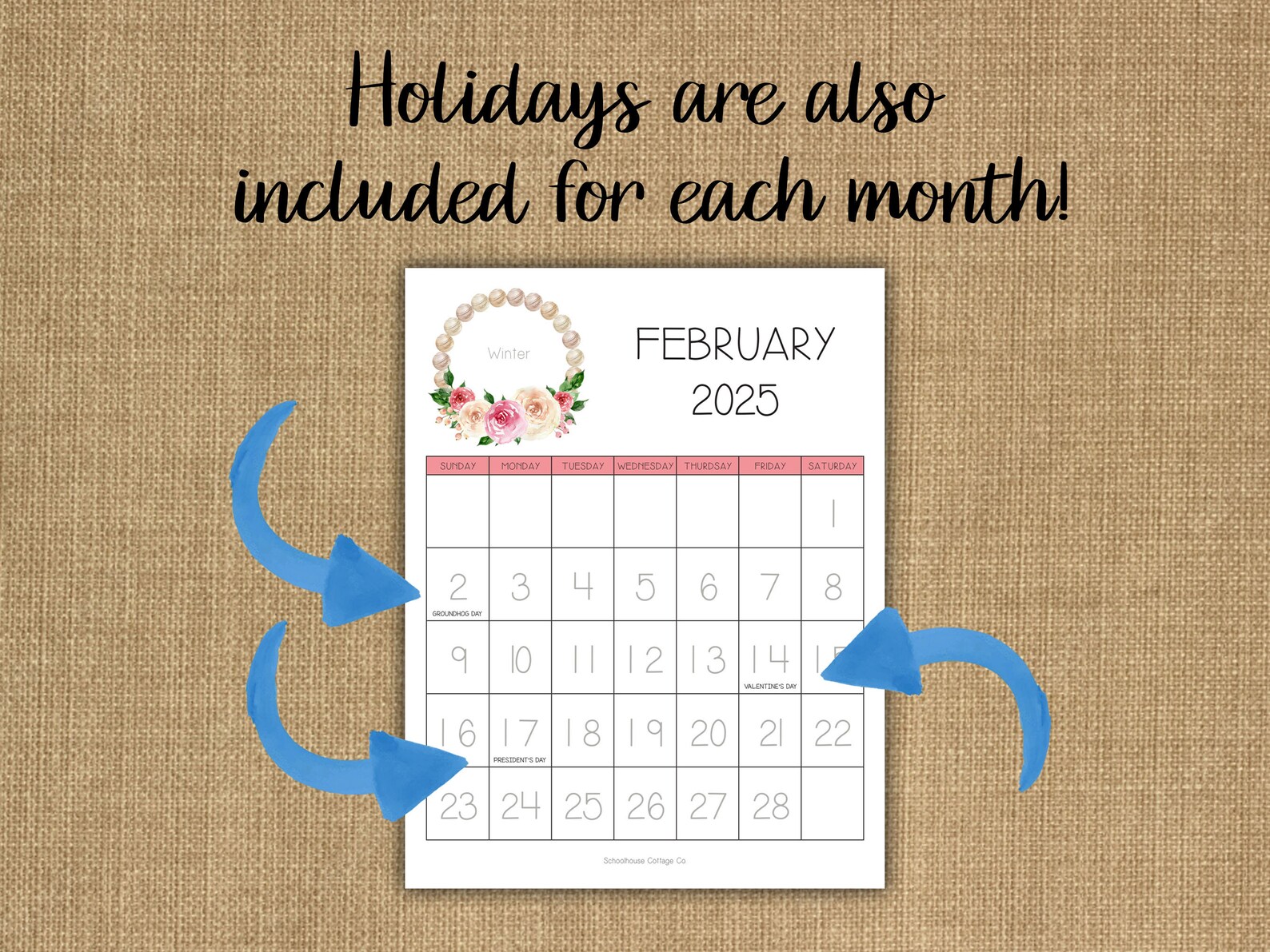 ENGLISH Traceable Monthly Calendar Set 2025-2026 | Homeschool Classroom ...