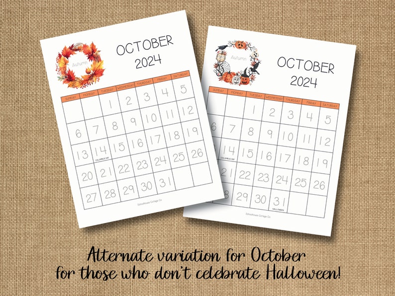 ENGLISH Traceable Monthly Calendar Set 2024-2025 | Homeschool Classroom ...