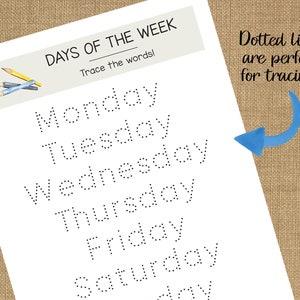 Days Months Seasons Tracing Bundle | Prewriting Practice Worksheets ...