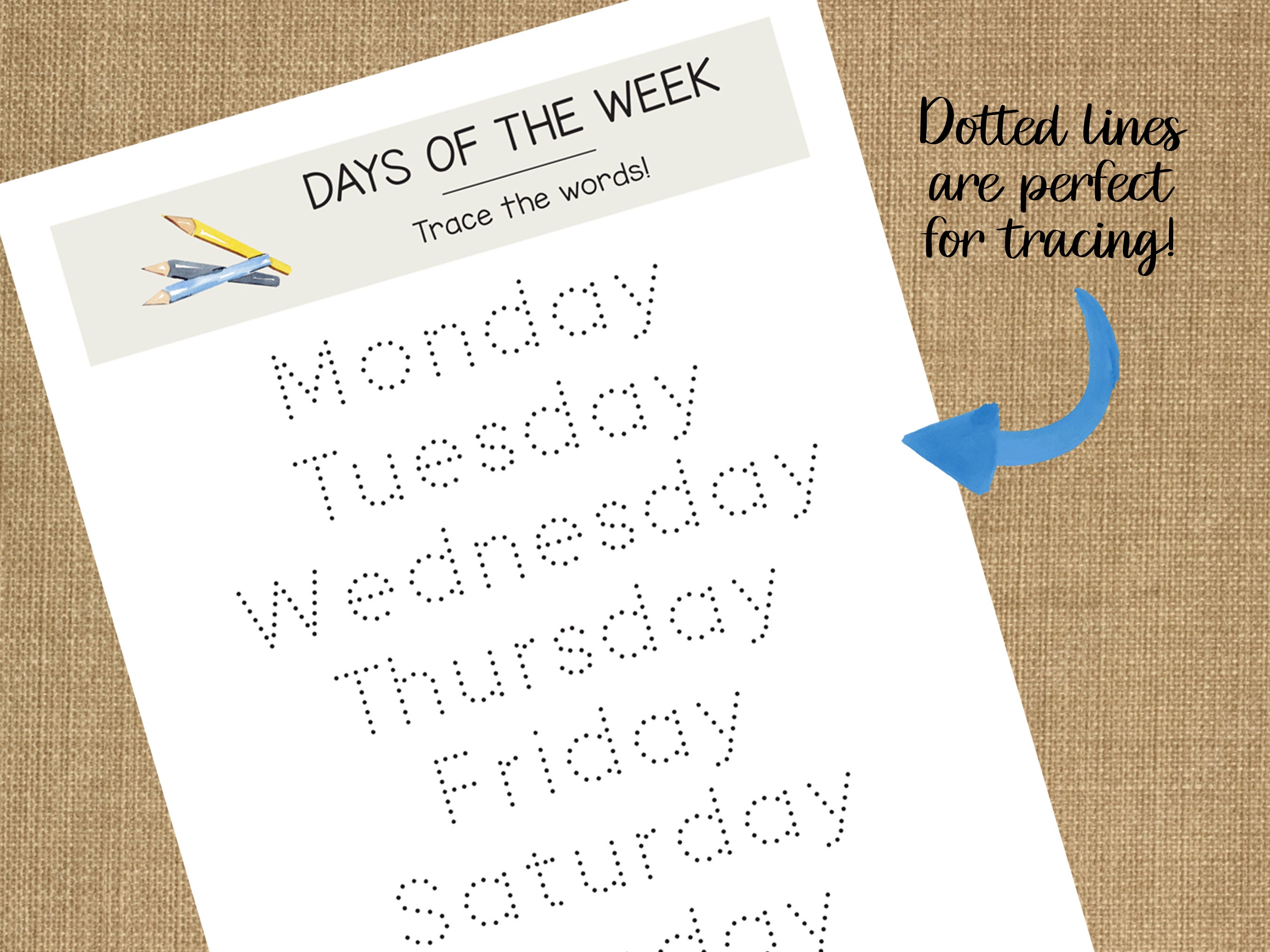 Days Months Seasons Tracing Bundle | Prewriting Practice Worksheets ...