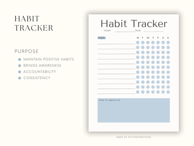 Daily Planner Printable, Digital Planner, Weekly and Monthly Planner ...