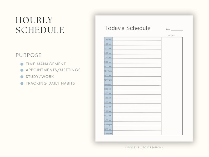 Daily Planner Printable, Digital Planner, Weekly and Monthly Planner ...
