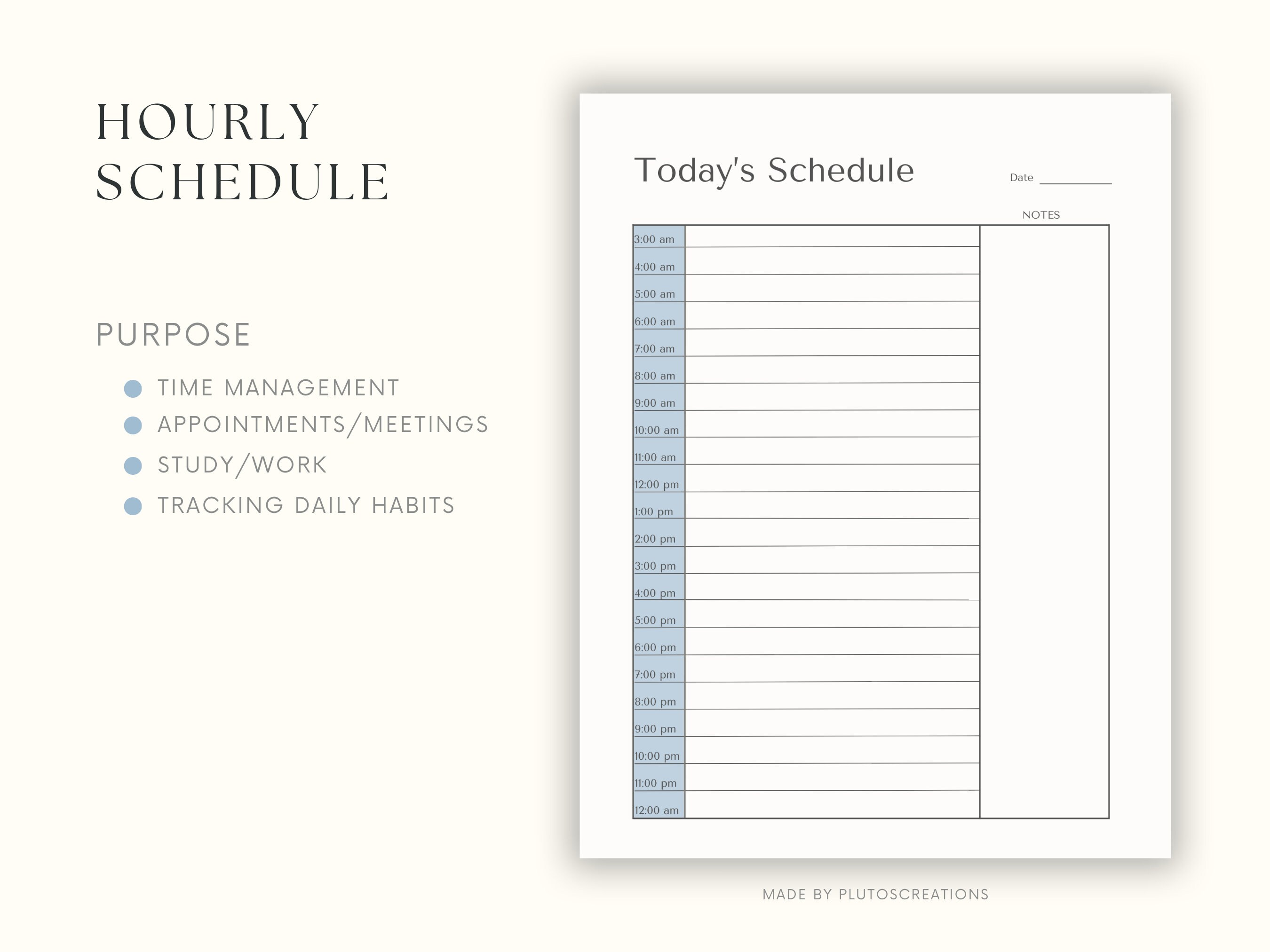 Daily Planner Printable, Digital Planner, Weekly and Monthly Planner ...