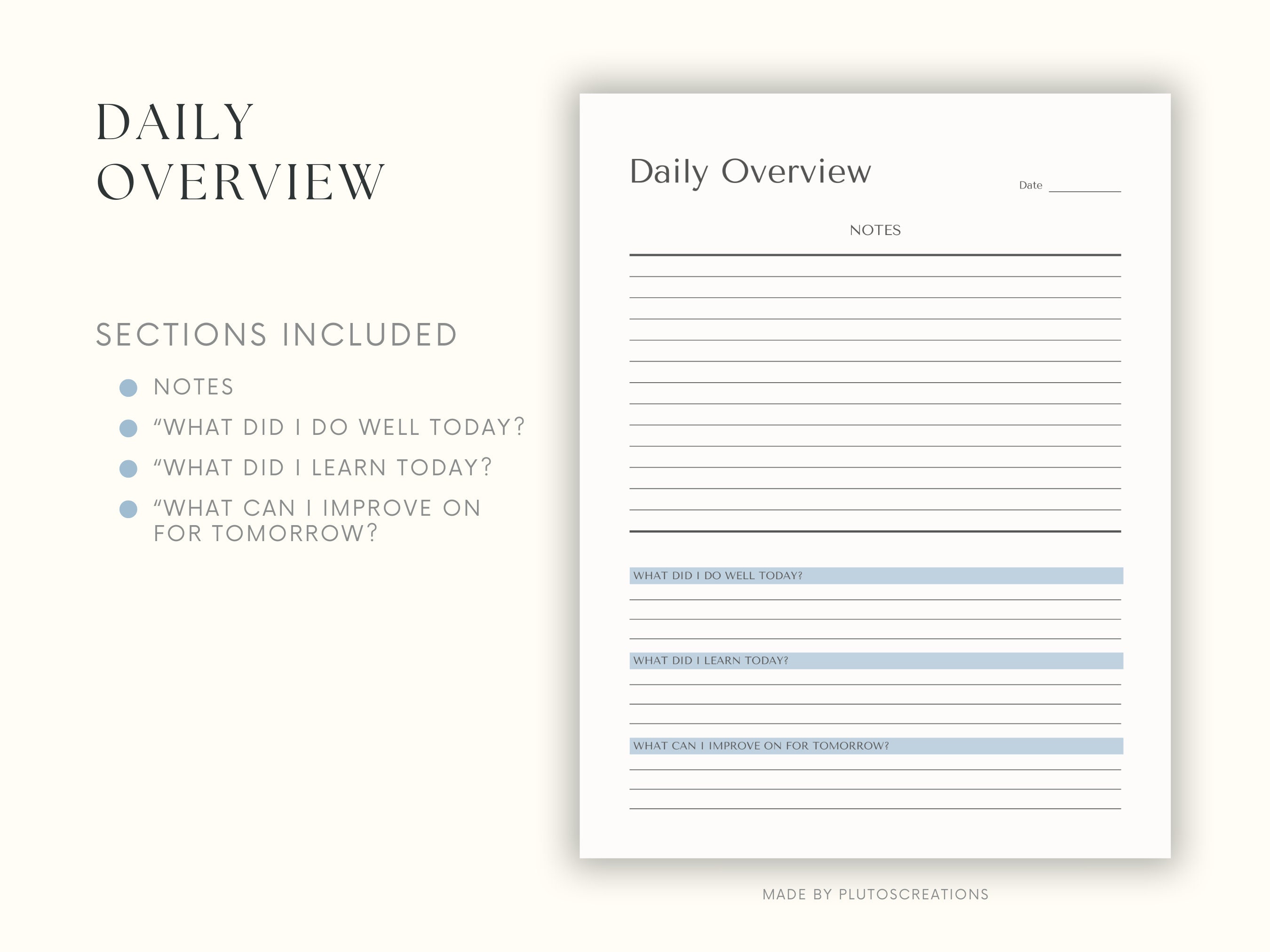 Daily Planner Printable, Digital Planner, Weekly and Monthly Planner ...