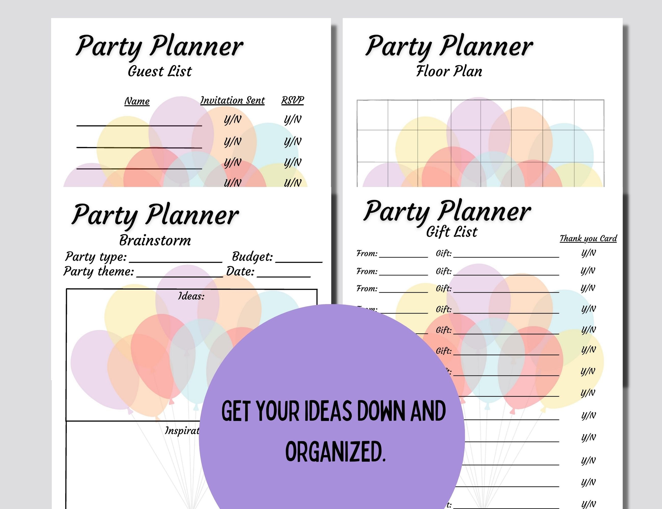 Party and Event Planner Kit - Etsy
