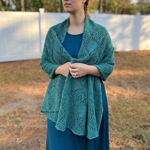Hand Knit Wrap - Etsy