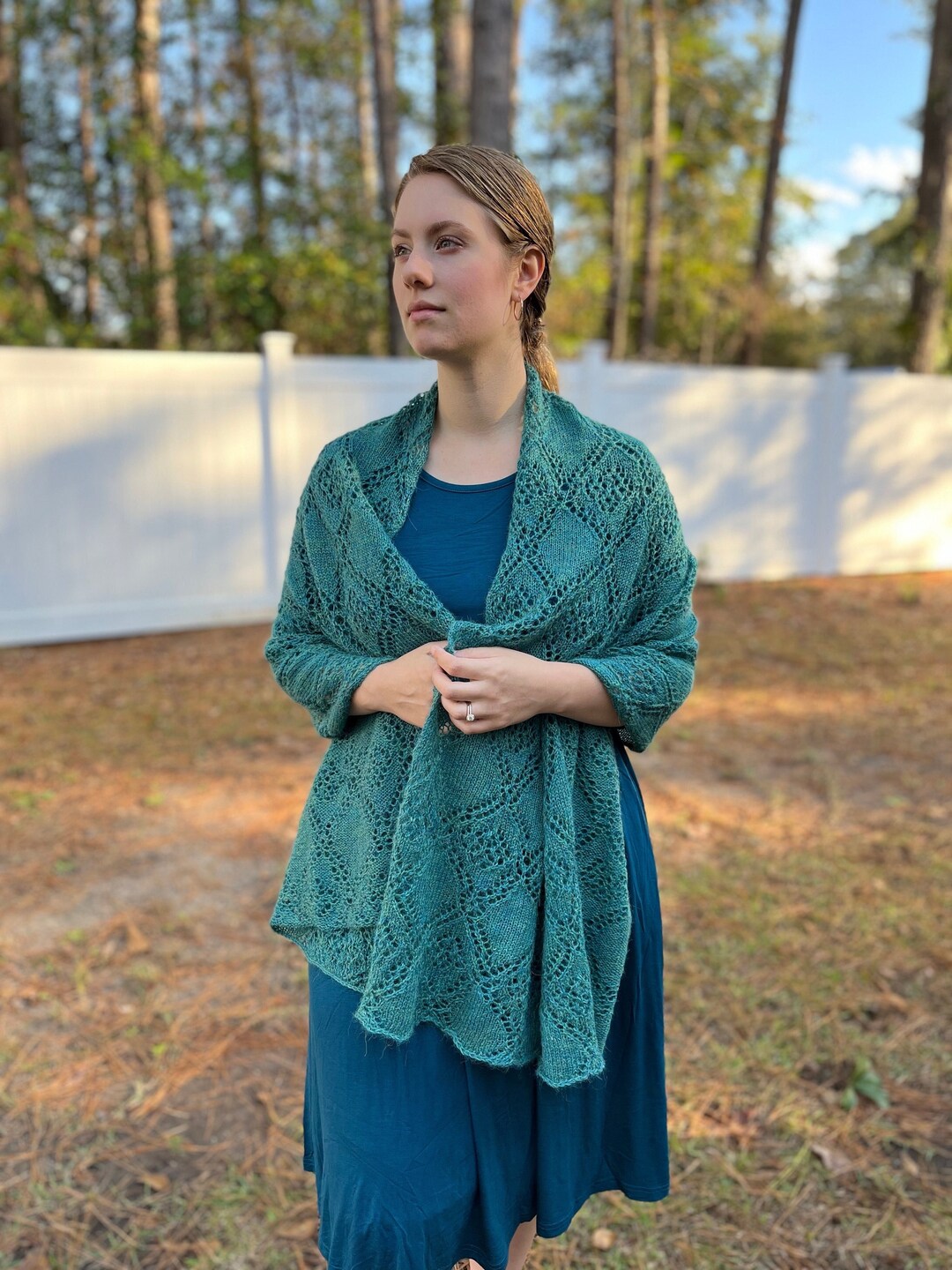 Hand-knit Lace Wrap - Etsy