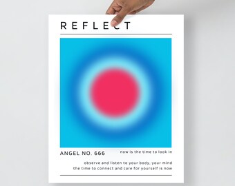 Reflect Gothic Glass Angel Poster Original Print Design 666 Angel ...