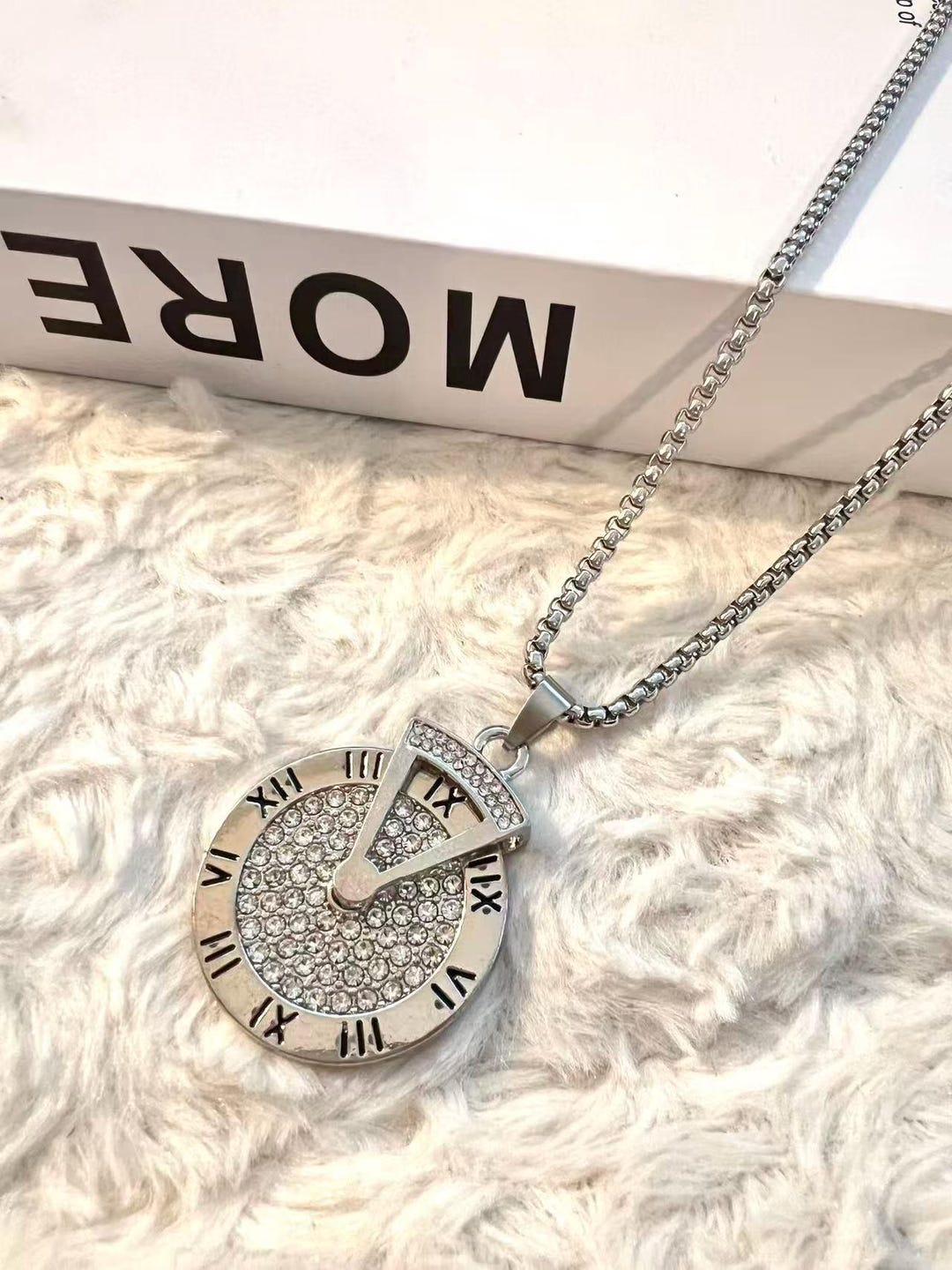 Roman Numeral Roulette Wheel Necklace With Diamonds | Punk Style ...