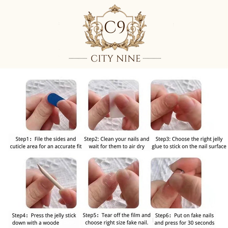 Stars & Moon Press on Nails: Luxury Waterproof False Nails - Etsy