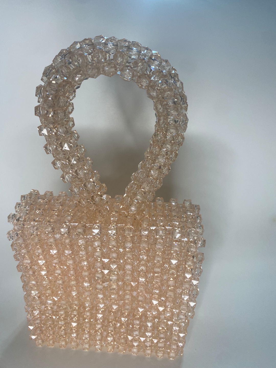 Handmade Beaded Bag Crystal Bead Bag, Bead Shoulder Bag,women Bead Bag ...