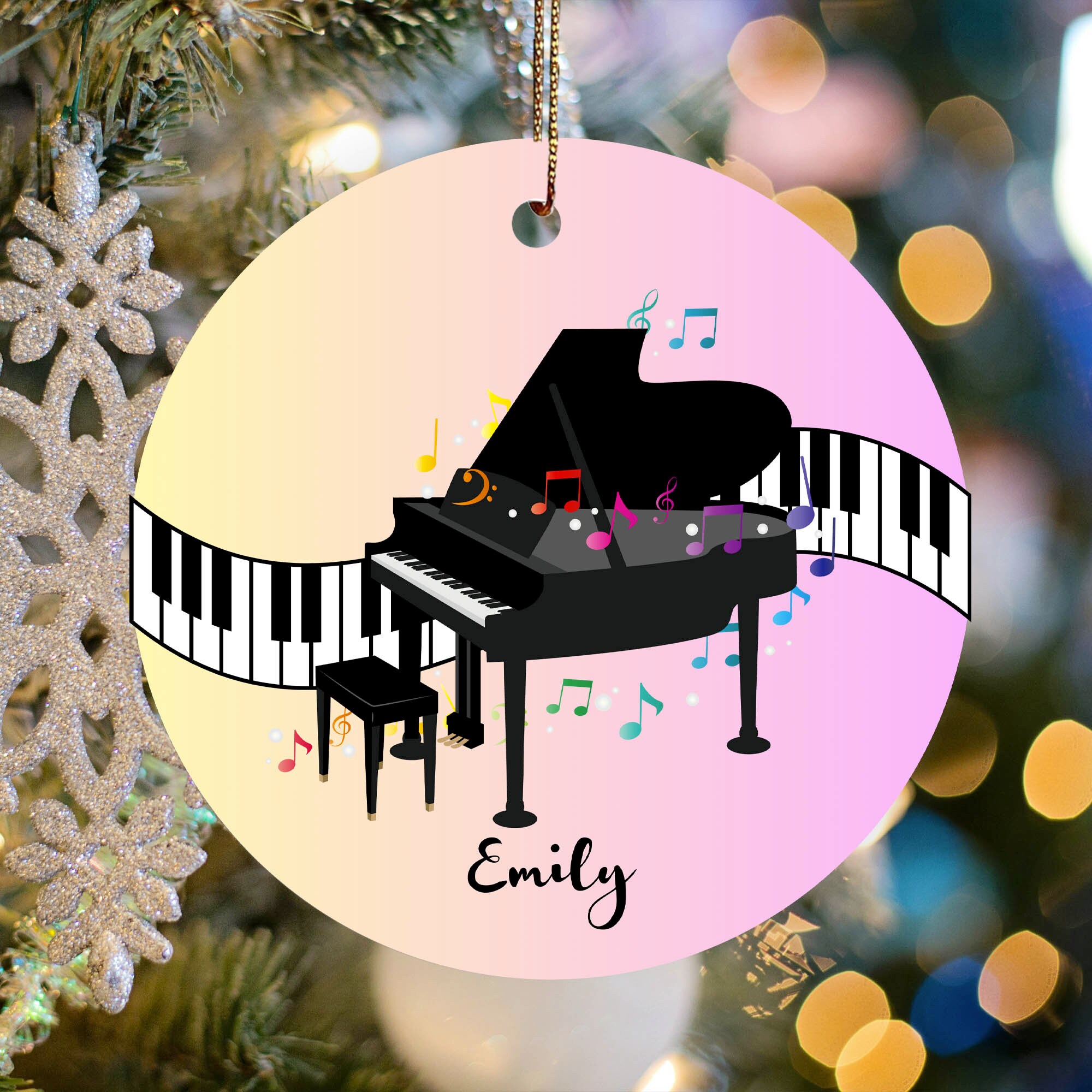 Personalized Piano Christmas Ornament Piano Player Ornament - Etsy