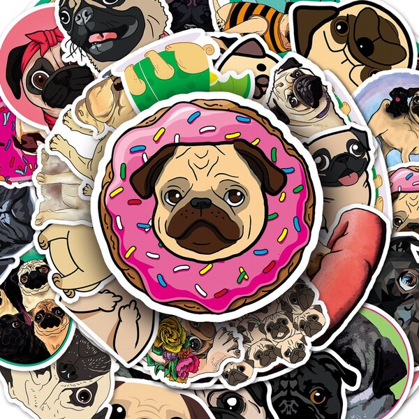 Pug Sticker Pack - Etsy