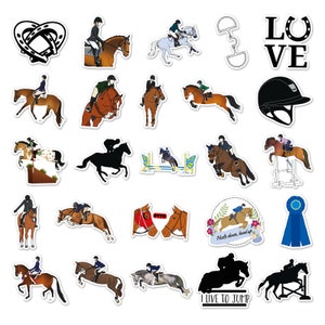 50PCS Equestrian Stickers Pack for Laptop Bicycle Tumbler - Etsy