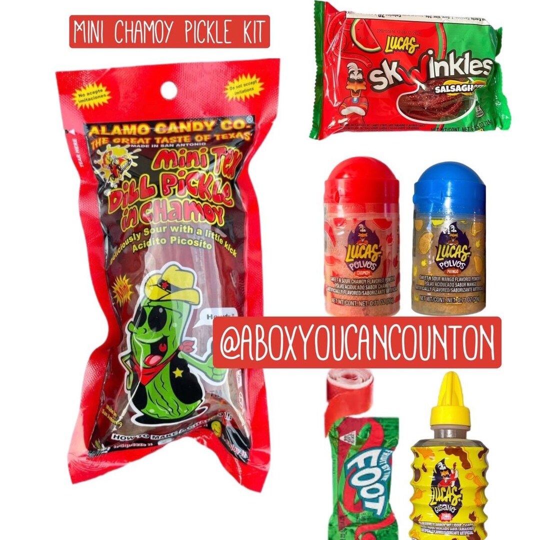 Mini Chamoy Pickle Kit- 6 Items Included TIKTOK Viral Candy Gift Box ...