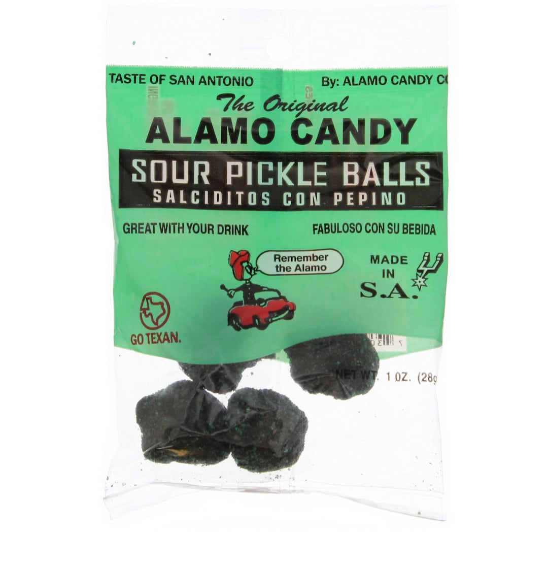 ALAMO PICKLE BALLS Sour Candy Assorted Candy Tiktok Mystery Candy Box ...