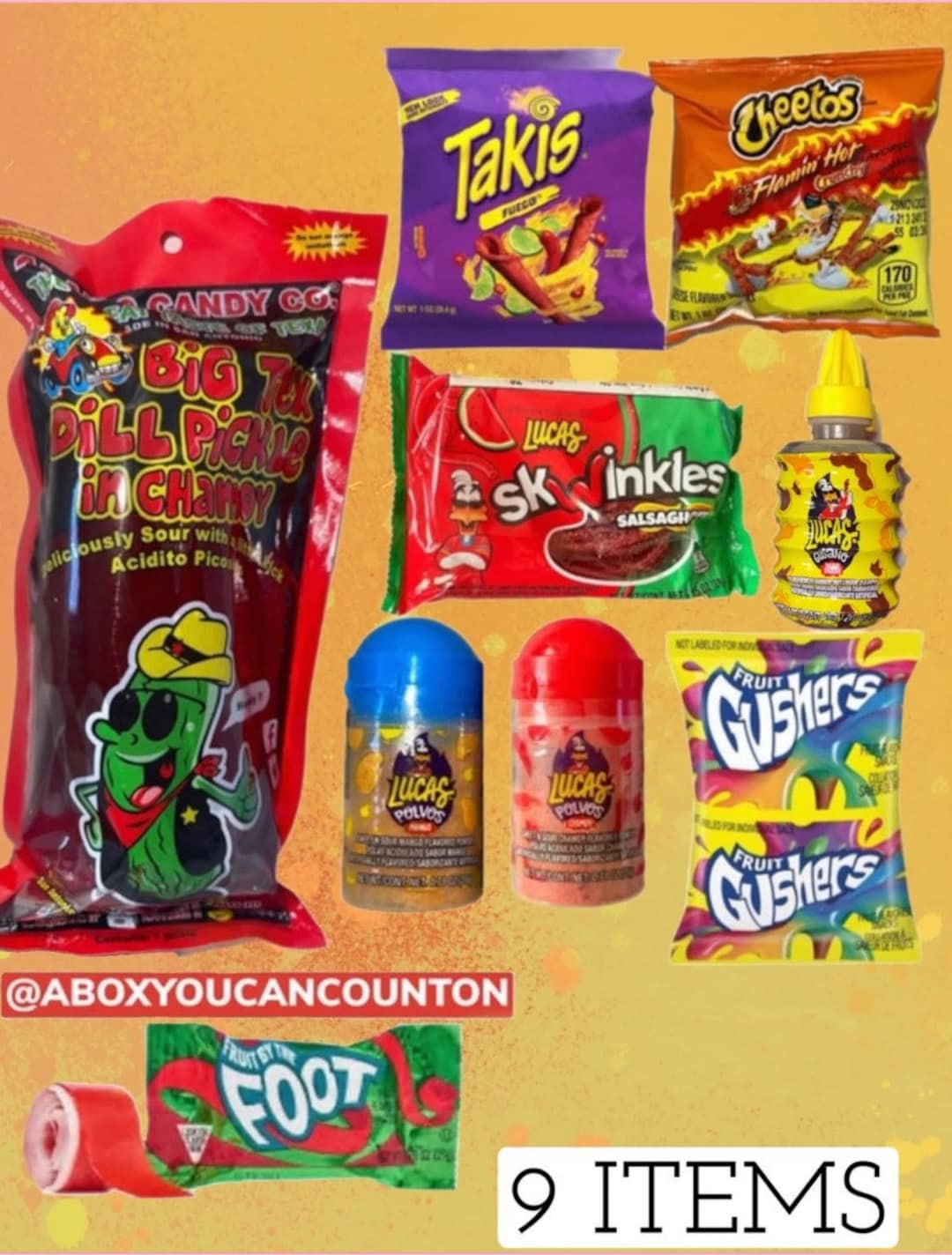 Chamoy Pickle Kit Takis&hot Cheetos Package Alamo Candy Co Tiktok ...