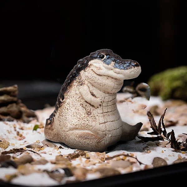 Chubby Crocodile Figurine - Etsy