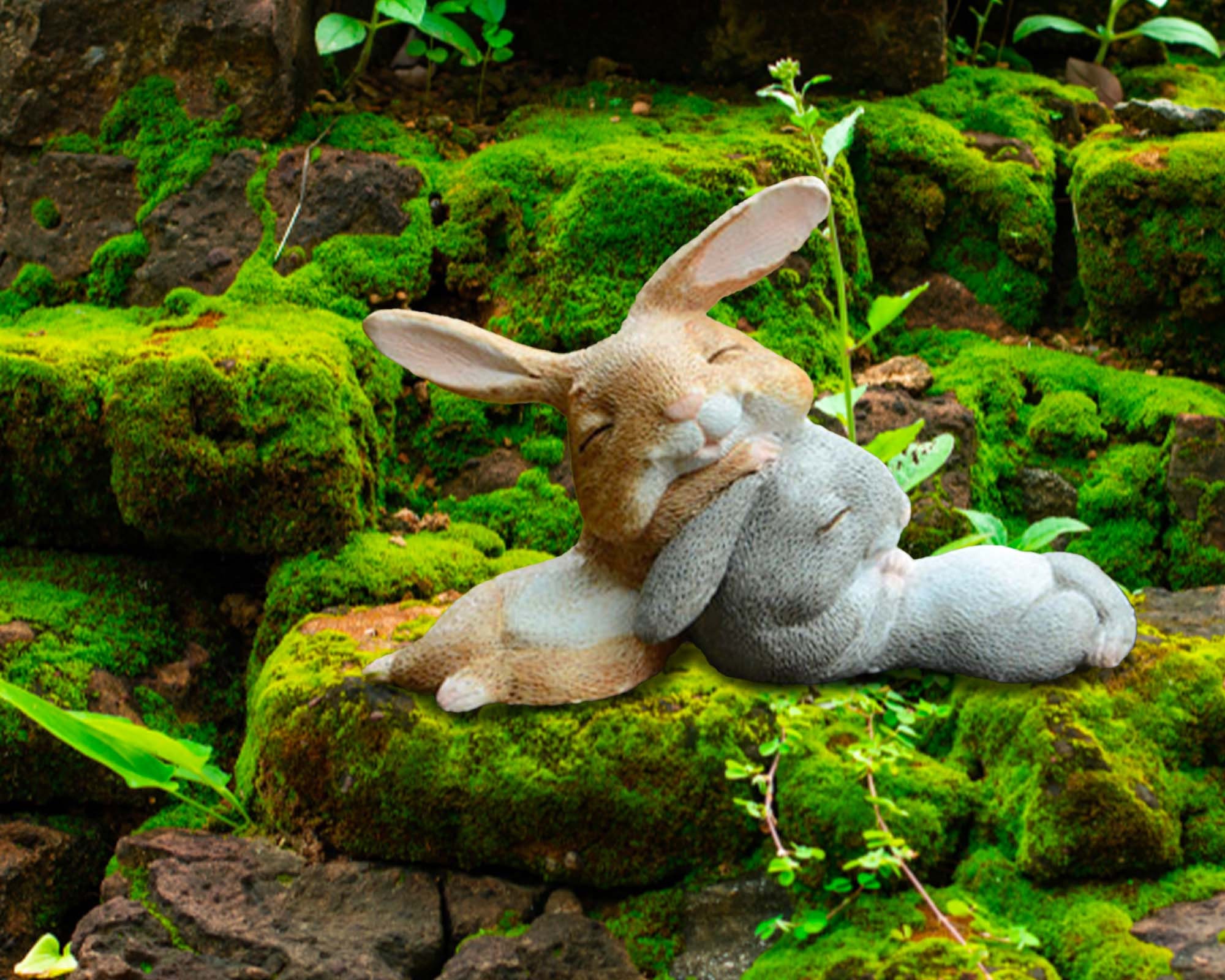 Miniature Small Love Rabbits Sleeping Easter Bunny - Etsy