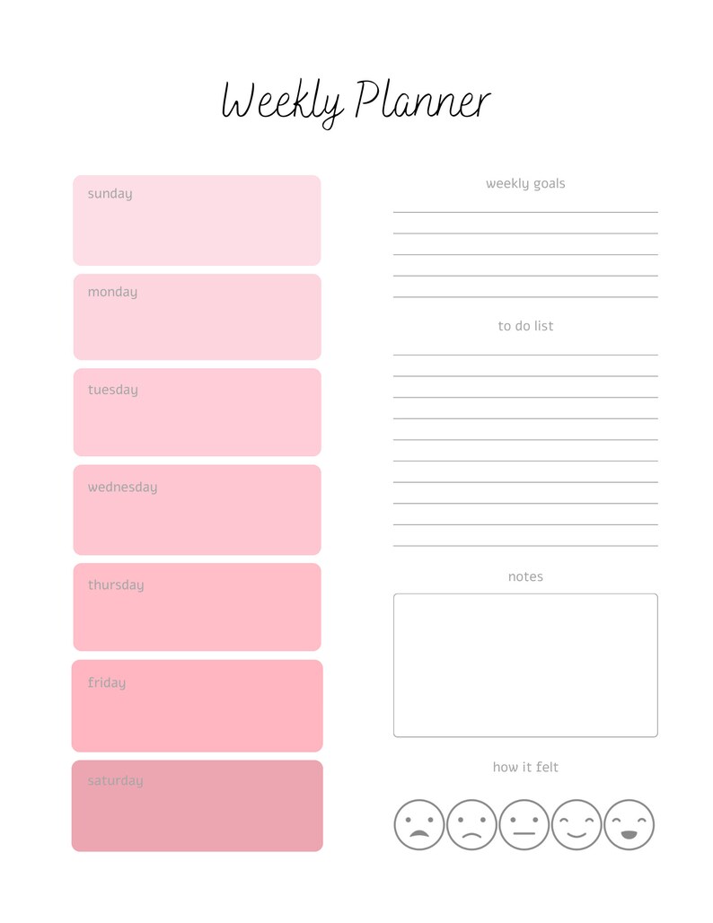 Monthly, Weekly, and Daily Printable Planners for Productivity - Office ...