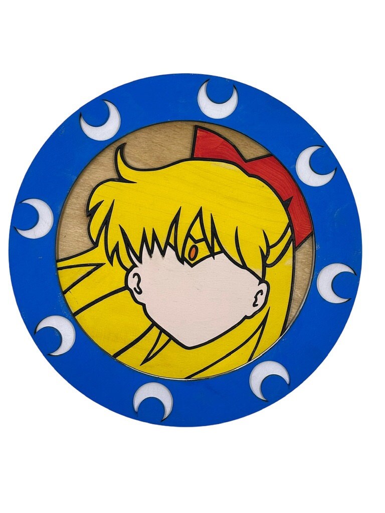 S.M. Anime Wood Round Wall Decor - Finished Product or Unfinished, DIY ...