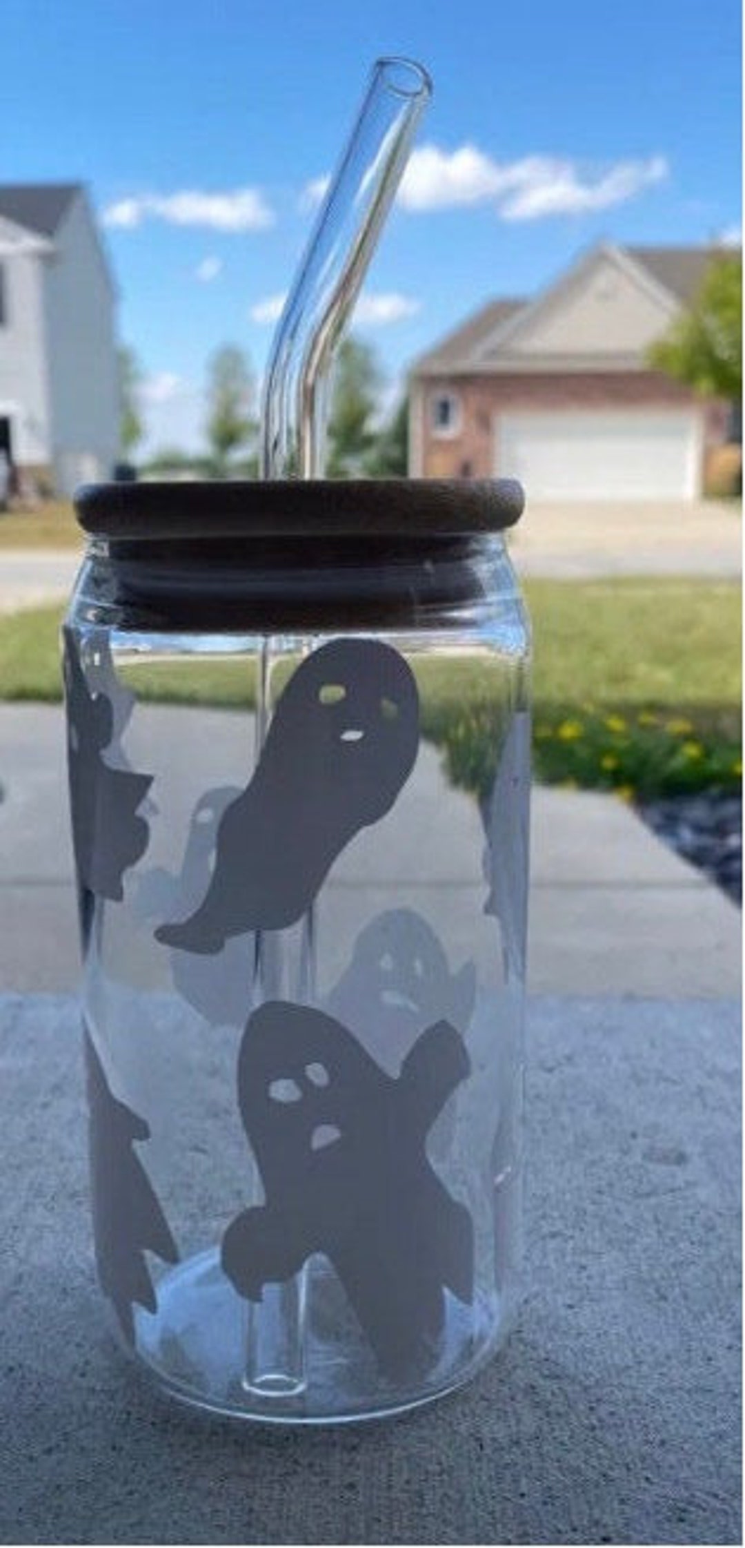 Ooooo Ghosts Glass Beer Can - Etsy