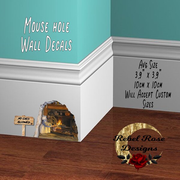Mouse Hole Decal - Etsy