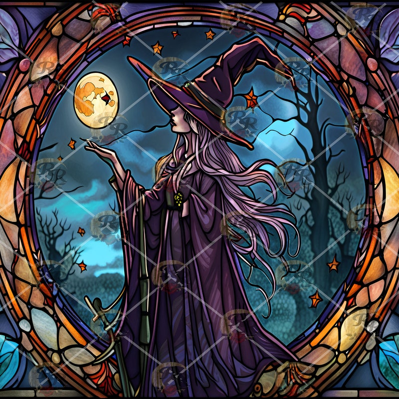 Witch Stained Glass - Etsy
