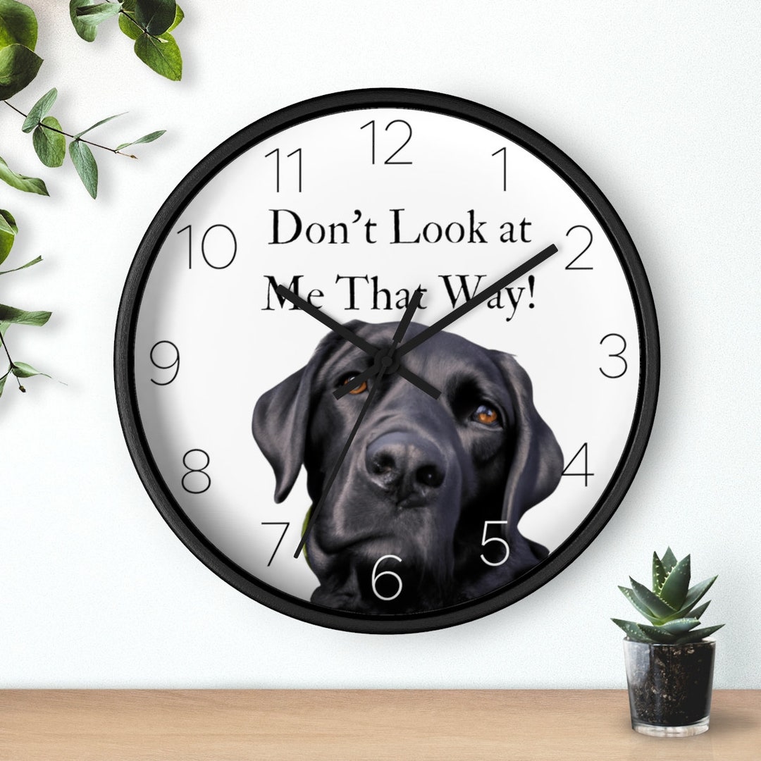 Labrador Wall Clock Black Lab Clock Cute Labrador Retriever - Etsy