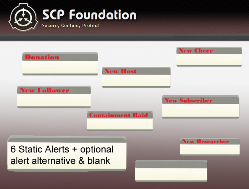 SCP Foundation Twitch Overlay Pack Animated Scenes - Etsy Australia