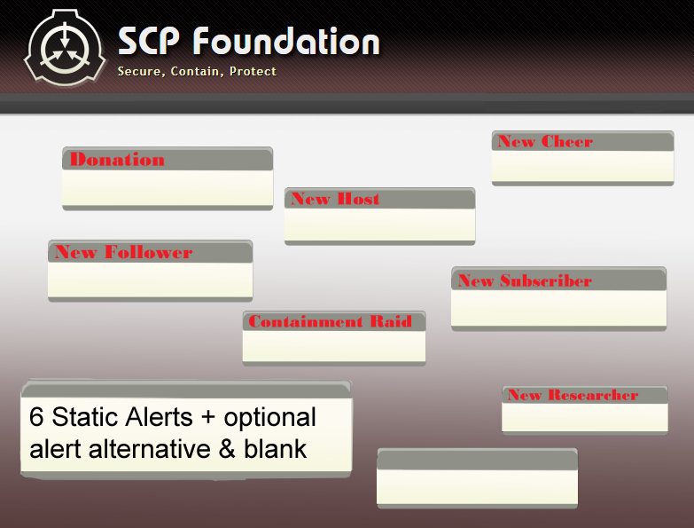 SCP Foundation Twitch Overlay Pack | Animated Scenes | Overlays ...