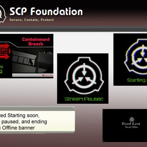 SCP Foundation Twitch Overlay Pack | Animated Scenes | Overlays ...