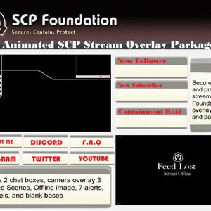 SCP Foundation Twitch Overlay Pack | Animated Scenes | Overlays ...