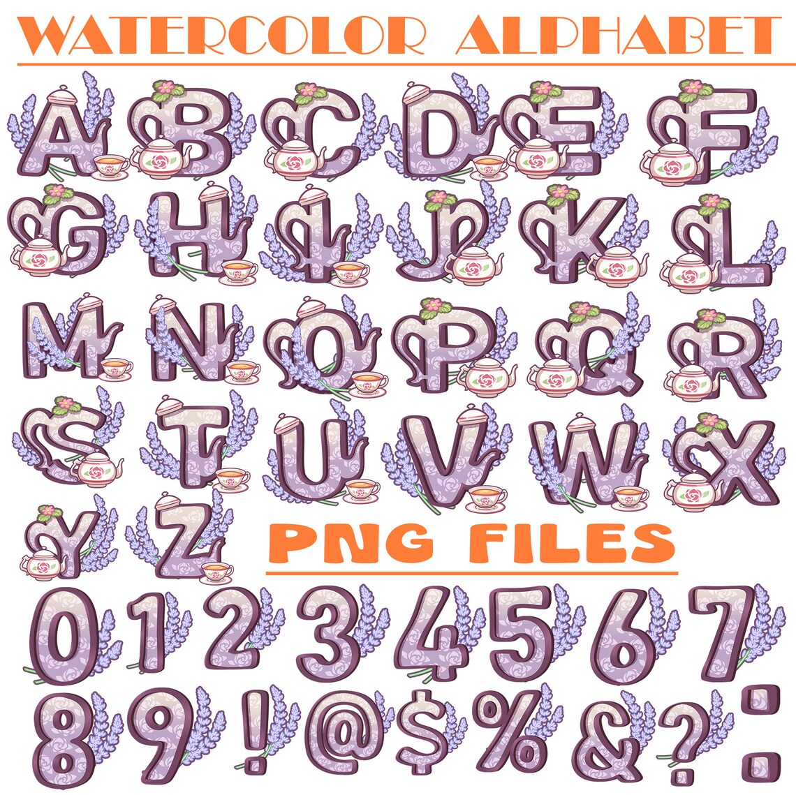 Alphabet Clipart, Font Alphabet, Letters, Digital Letters, Font Letters ...