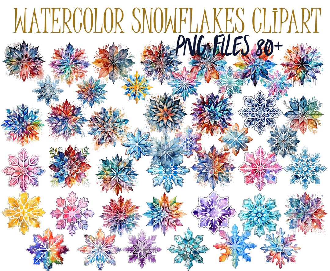 Snowflake Background, Watercolor Snowflake, Snowflake Clipart ...