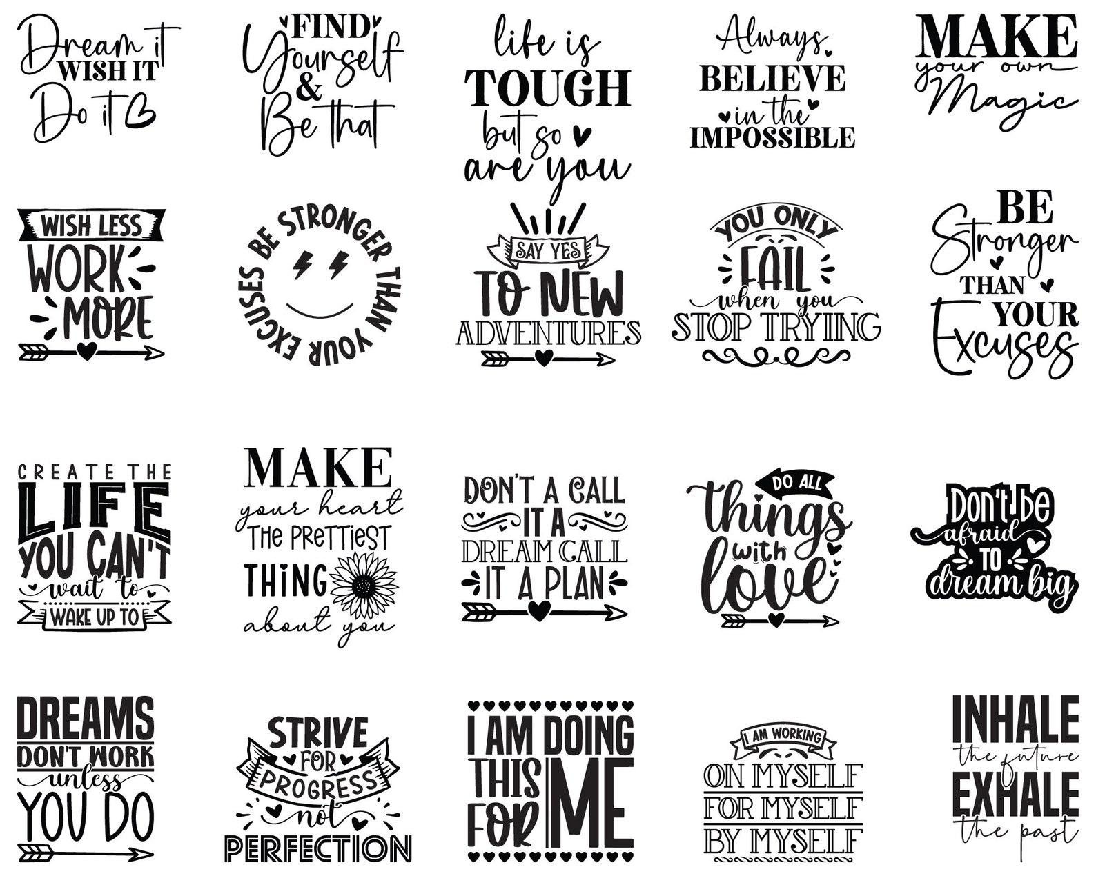 Inspirational Svg, Positive Svg, Sayings, Positive Quote Svg, Life ...