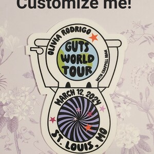Guts World Tour Vinyl Sticker- Customizable - Etsy