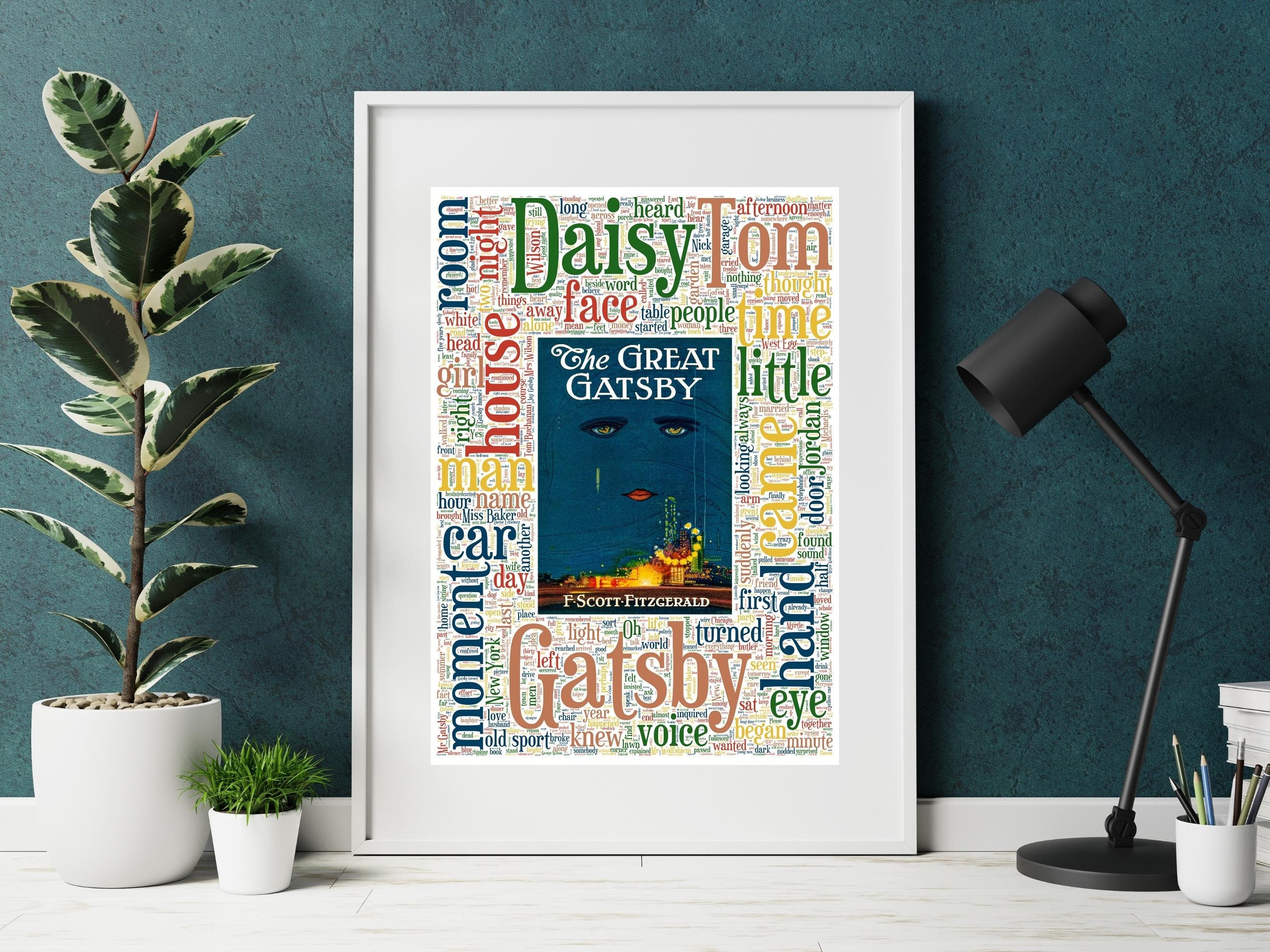 The Great Gatsby Word Art Featuring 2000 Words of the Book, F. Scott ...
