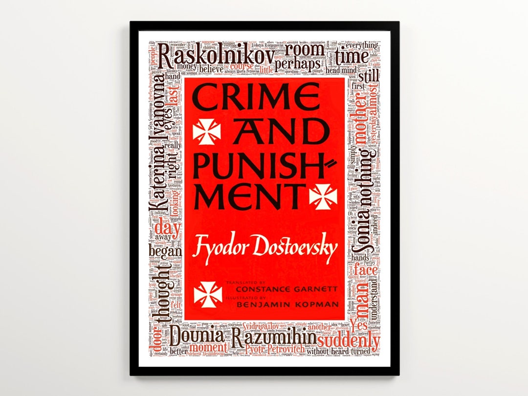 Dostoevsky's Crime and Punishment Cover Art With 2K Most Frequent Words ...